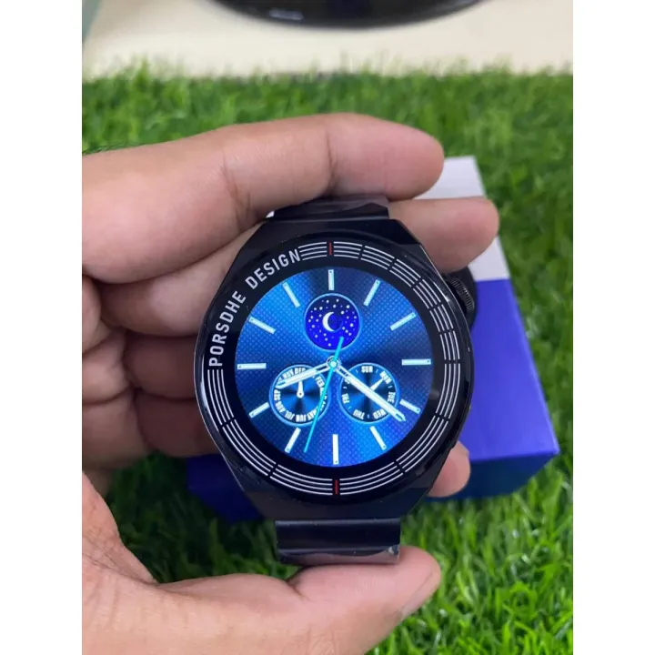 T3 Pro Smartwatch Bluetooth Round Dial 1.3 Inch Calling Steal Strap ...