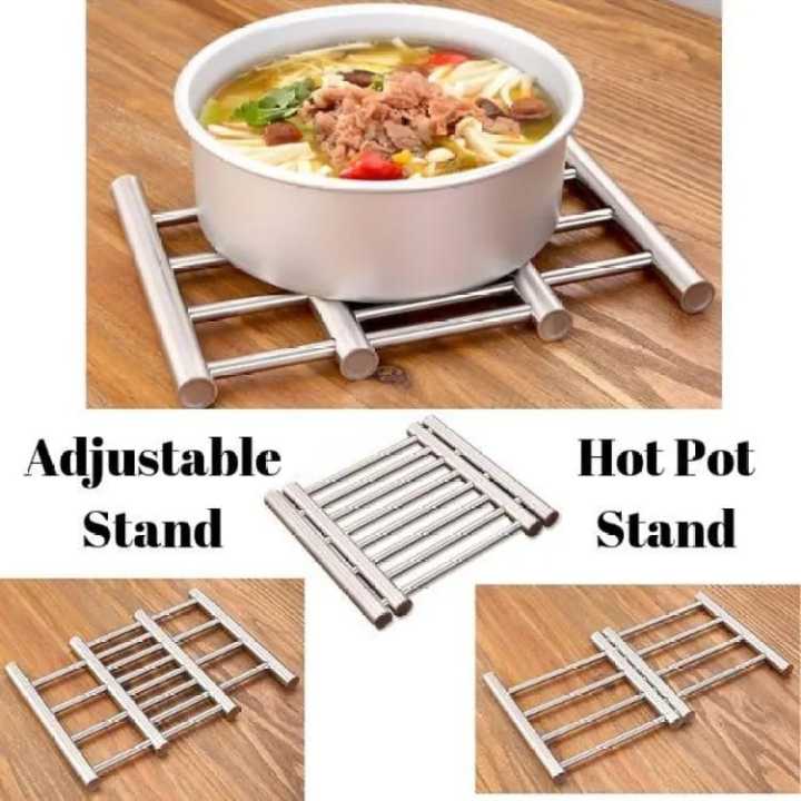 HTS Hot Pot Stand Adjustable Expandable Kettle Stand - Multipurpose ...