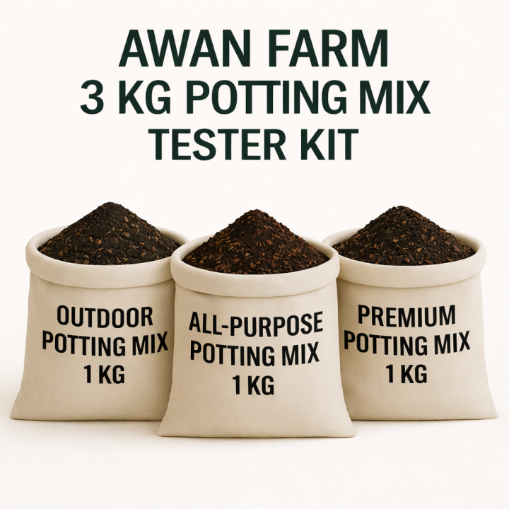 3 kg | Potting Mix Tester Kit – 1kg Outdoor Potting Mix, 1kg All ...
