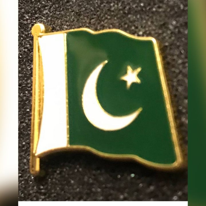 Parcham Pakistan Flag 3D Metal Lapel Pin | Daraz.pk