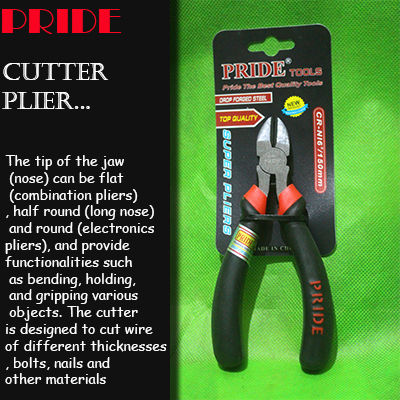PRIDE CUTTER PLIER BLACK 150mm 6" | Daraz.pk