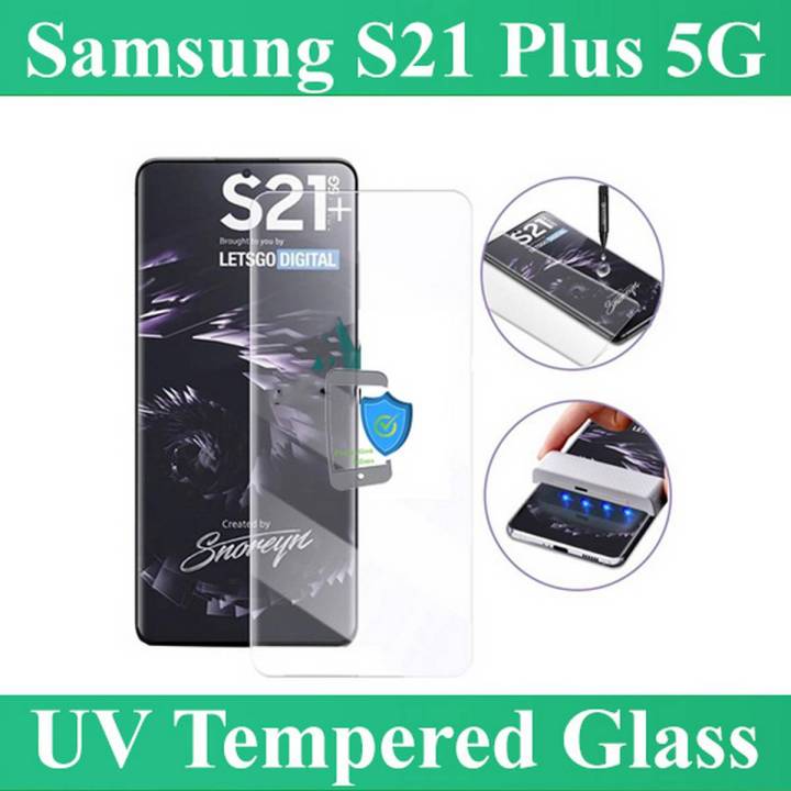 Samsung S21 Plus 5G Complete UV Nano Tempered Glass Screen Protector ...