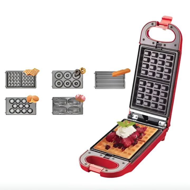 RAF New 5 in 1 Donut Nuts Maker Toaster Grill Panini Waffle Electric ...