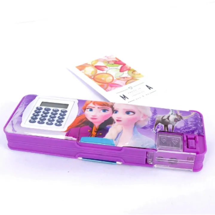 Disney Frozen Double Cartoon Stationery Box + Calculator Student ...