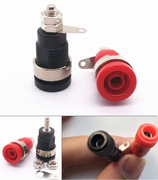 Pair Banana socket 4mm Terminal connector Red+Black Amp | Daraz.pk