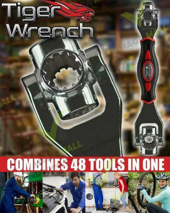 Tiger wrench 48 in 1 Swivel Head Multi Tool Spanner Tools Socket Works ...