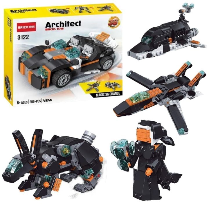 Children’s Architect DIY Building Blocks Super Car - 36 in 1 Models ...