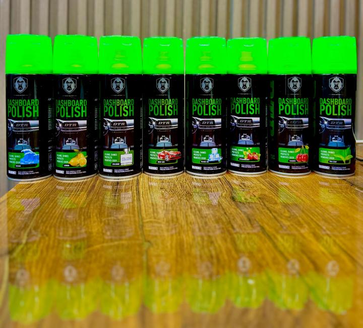 DTR Dashboard Spray Polish 400ml – Multi-Flavored Glossy Shine & Anti ...