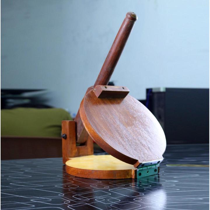 Heavy Wooden Tortilla Press, Tortilla Maker, Wooden Roti Maker, Puri ...