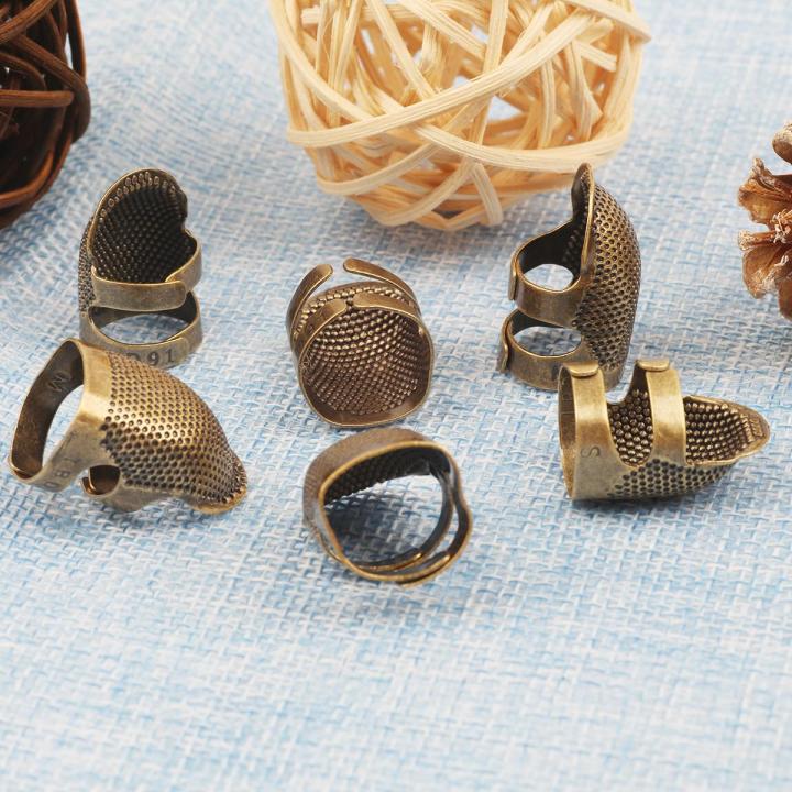 Vintage Finger Protector Needle Thimble Antique Rings For DIY Crafts ...