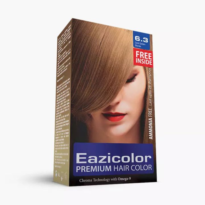 Eazicolor Premium Hair Color Kits for Women 6.3 Dark Golden Blond ...