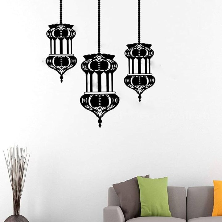 size : 1 x 1 feet - Beautiful Lantern Lamps style self adhesive wall ...