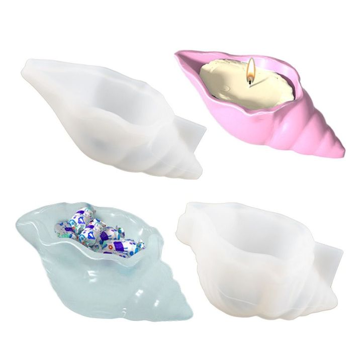 Home Decor Sea Shell Conch Silicone Molds 3D Storage Box Resin Molds ...