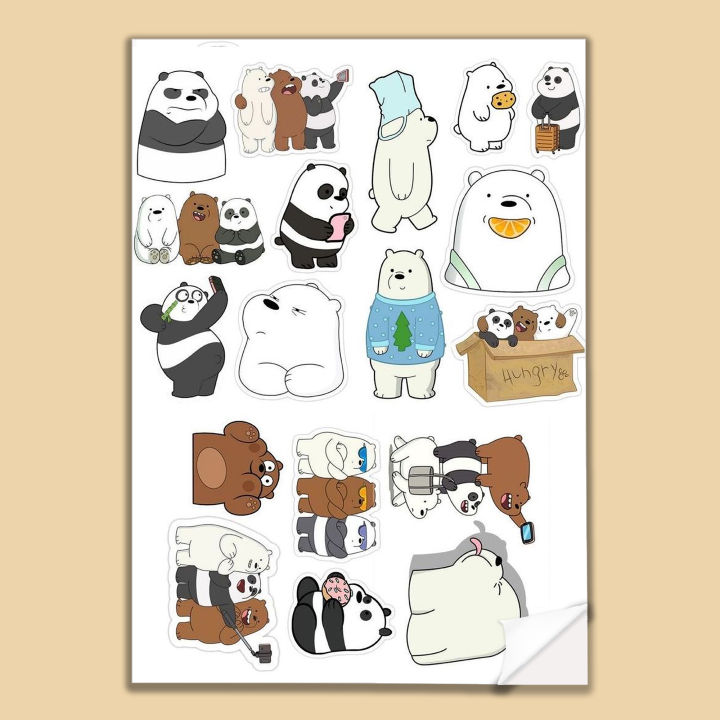 We are Bears Sticker Sheet - [UNCUT] for Journals Planners Scrapbooking ...