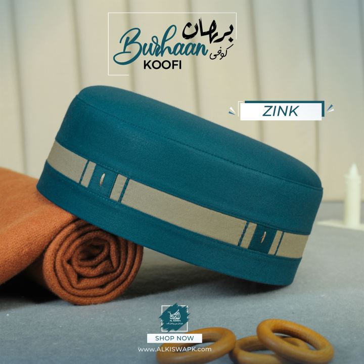 Burhan koofi zink Premium Quality Suiting Fabric Soft Namaz Topi Prayer ...