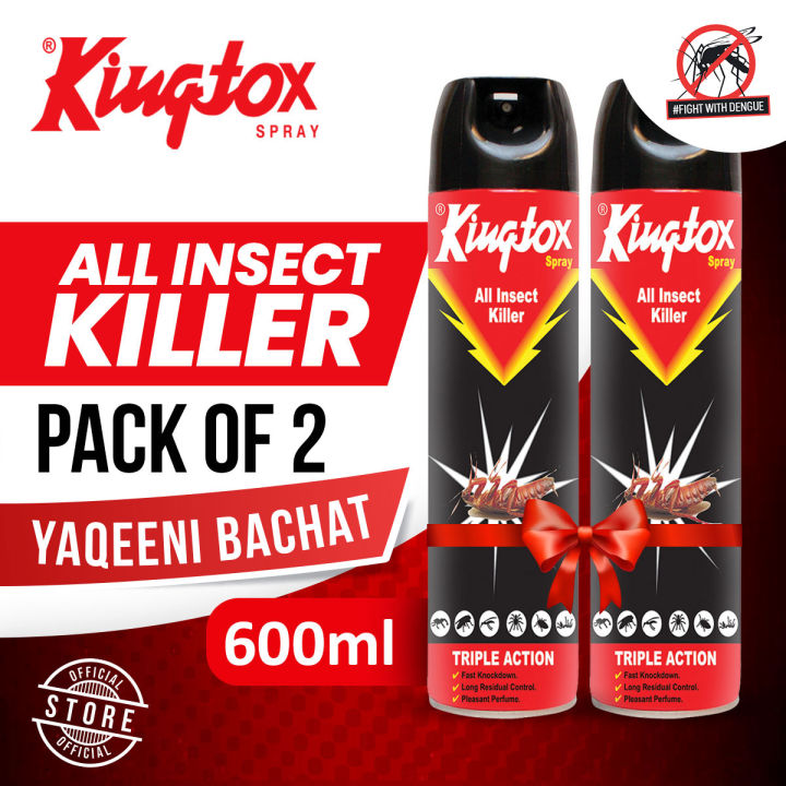 Kingtox All Insects Killer Black Spray 600ml (Pack Of 2) | Daraz.pk