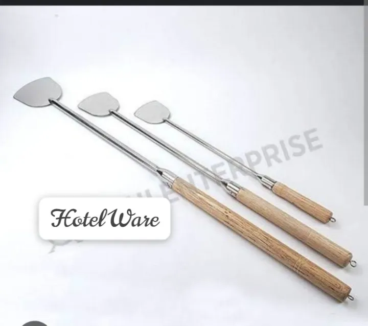 Khurpa /khoncha /palta/ stainless steel /wood handle 18 Inch | Daraz.pk