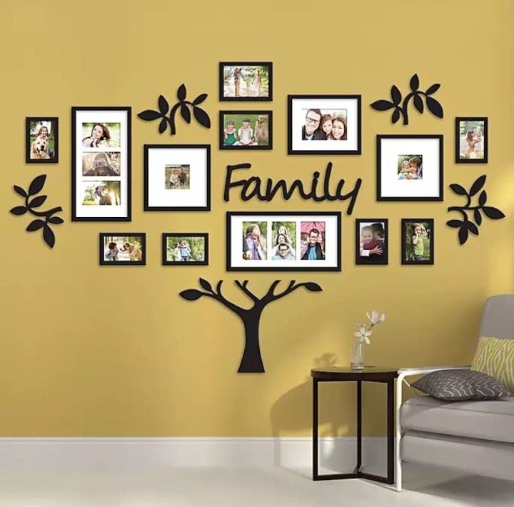 TIMESLIFE 3D Wooden Wall Family Tree With Picture Large Size 7-12 ...