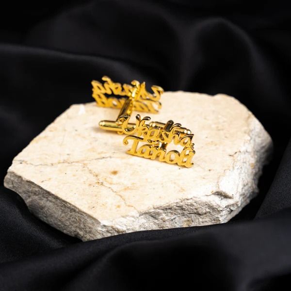 customized cufflinks, name studs, cufflinks gift for men QB31 | Daraz.pk