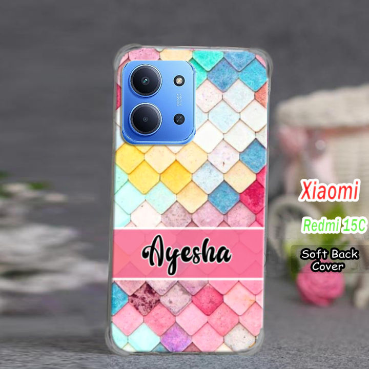 Xiaomi Redmi 15C Pouch Cover - Multi Boxs With Name Soft Back Cover ...