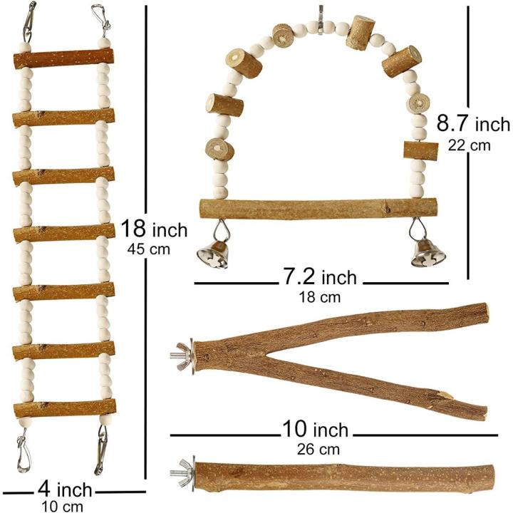 Customized hand made Bird Swing Perches Ladder Perch for Parakeet ...