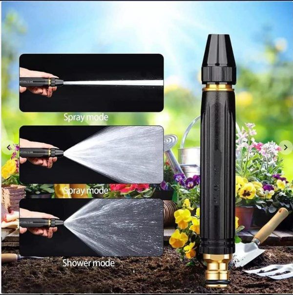 High Pressure Metal Water Spray Nozzle Hose Pipe Adjustable Metal Spray ...