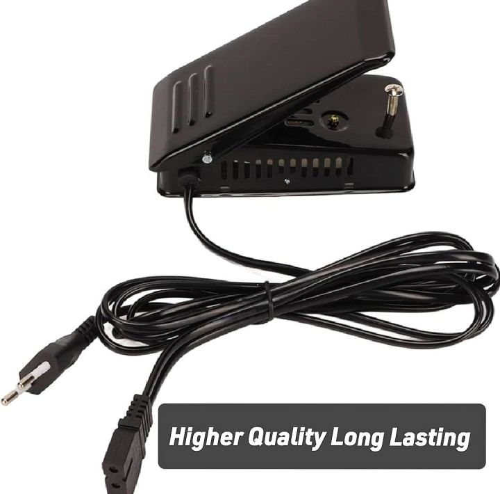 Sewing Machine Foot Pedal EU Plug – Black & Grey | Speed Control Pedal ...