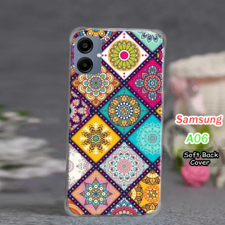 Samsung Galaxy A06 Pouch Cover - Floral Art Soft Back Cover Case For ...