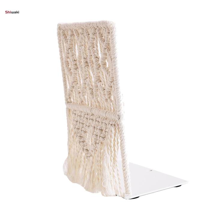Macrame Bookends Bookshelf Stopper Holder Book Support Organizer ...