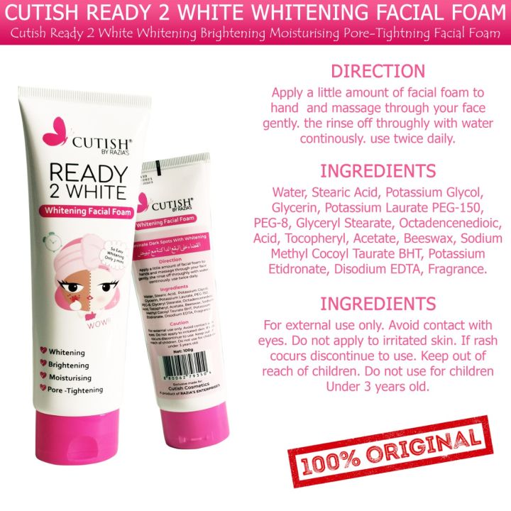 Foaming Face wash 100 Gram Ready 2 white | Daraz.pk