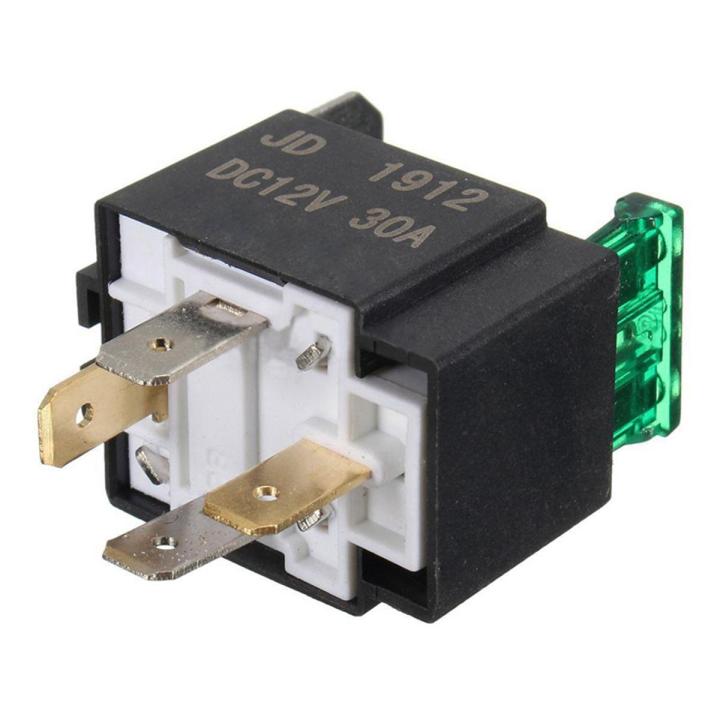 5X 12V 30A 4 Pin SPST Auto Vehicle Relay Normally Opener Changeover ...