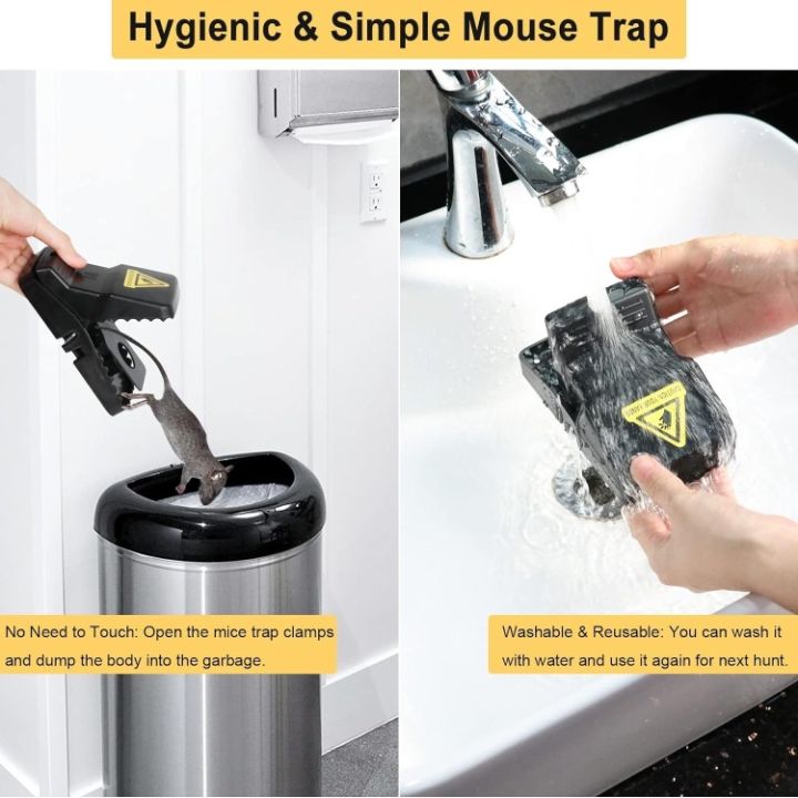 Heavy Duty Mouse Trap Mice Catcher High Quality Plastic Reusable ...