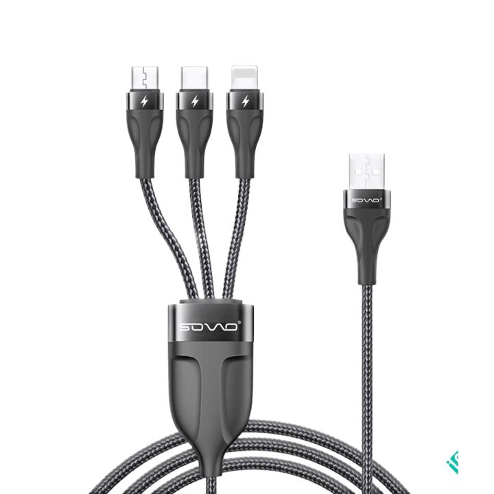 65W Imported 3 in 1 Fast charging cable Data Cable iphone Type C and ...
