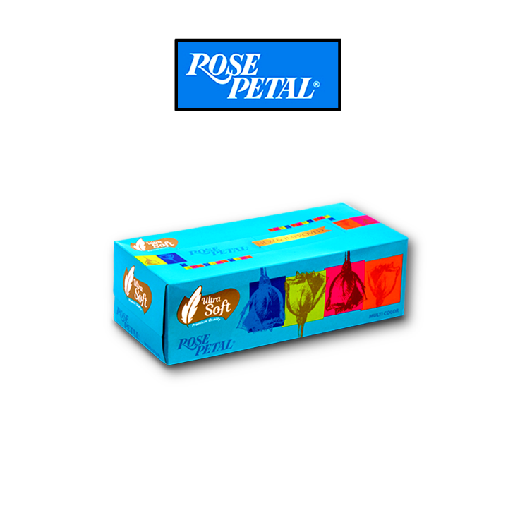 Rose Petal Multicolor Ultrasoft Facial Tissues (Pack of 2)- 300s | Daraz.pk