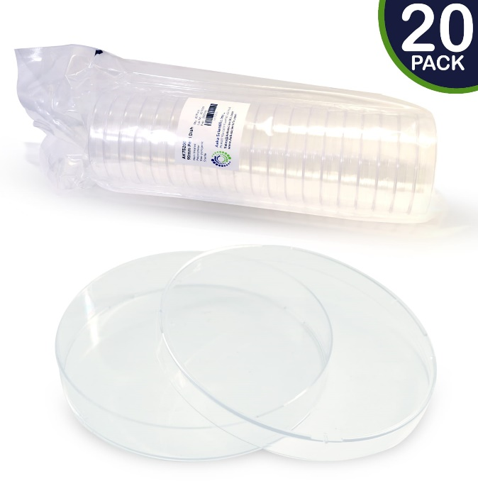 [20 Pcs] Petri Dishes, 90 x 15 mm, Petri, Bacterial Dished with Lid ...