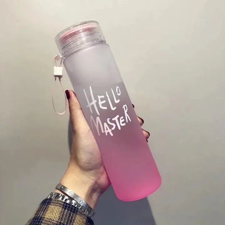 Hello Master Frosted Glass Water Bottle, water bottle for girls, Boys ...