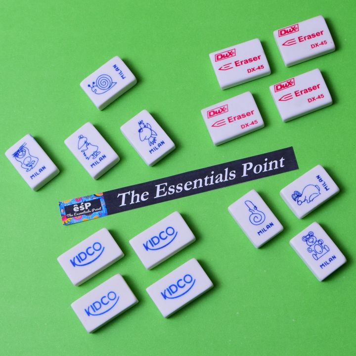 Milan / Kidco / Dux Soft White Erasers / Rubbers (Pack of 15, 16, 45 ...