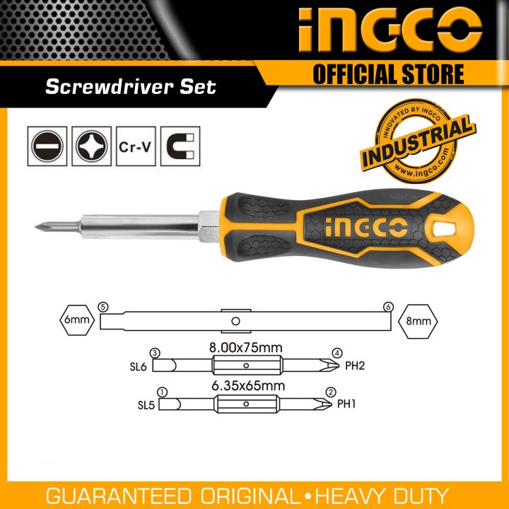 INGCO 6 IN 1 Screwdriver set | Daraz.pk