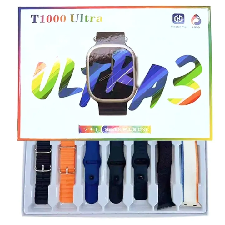 Smart Watch T1000 Ultra Waterproof, Touch Controls long battery | Daraz.pk