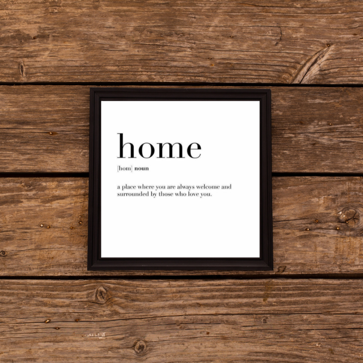 WORD Description Photo Frame Wall Hanging Frame Glossy Finish 8x8 ...