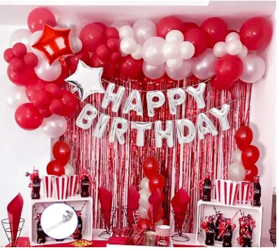 Happy Birthday Decoration Set Theme Including 30 latex Balloons ( 15 ...