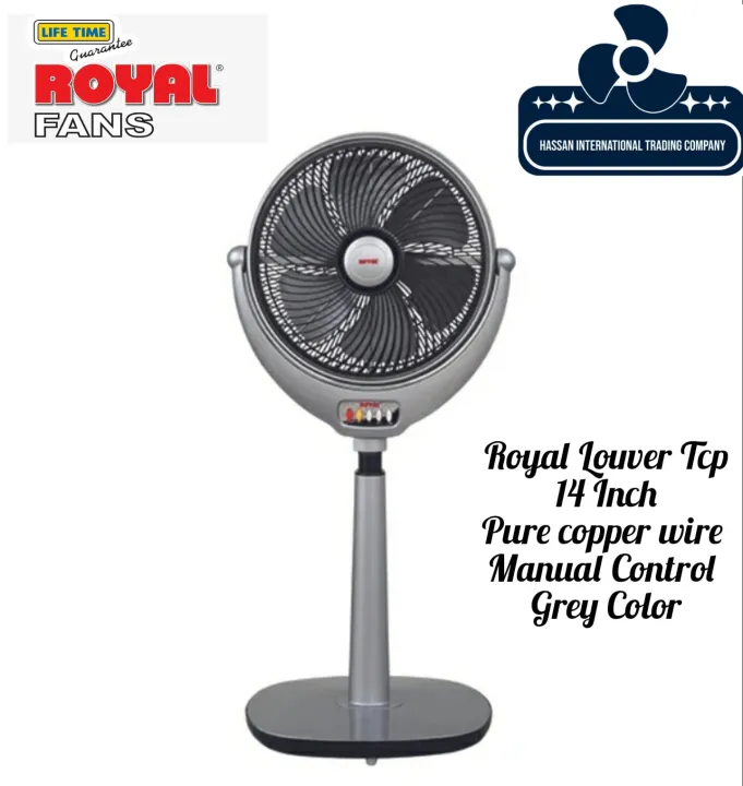 Royal Fan Louver Pedestal/Standing/TCP Fan 14 Inch Pure Copper Wire ...