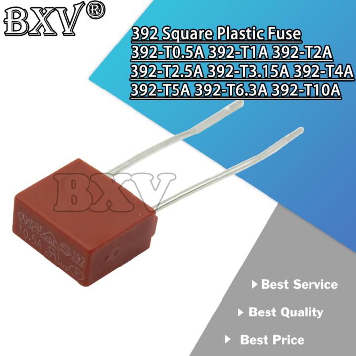 10PCS 392 Fuse 2A 1A 3.15A 4A 5A 6.3A 250V Square Plastic Fuse T2A Lcd ...