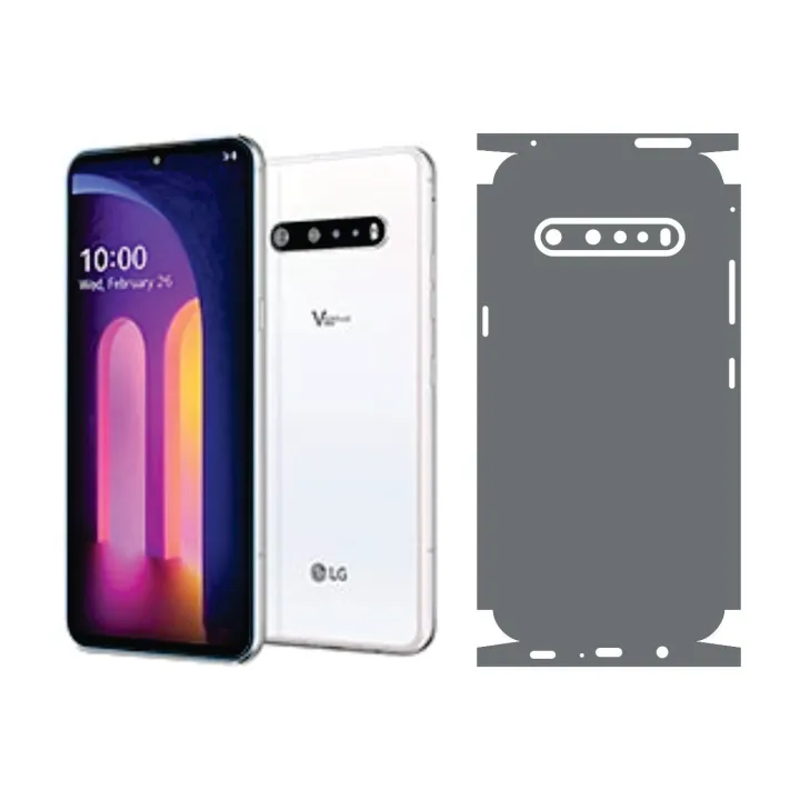 LG V60 ThinQ 5G Back RHINO-0012 SILVER Sheet Anti-stain Wrap Cover ...