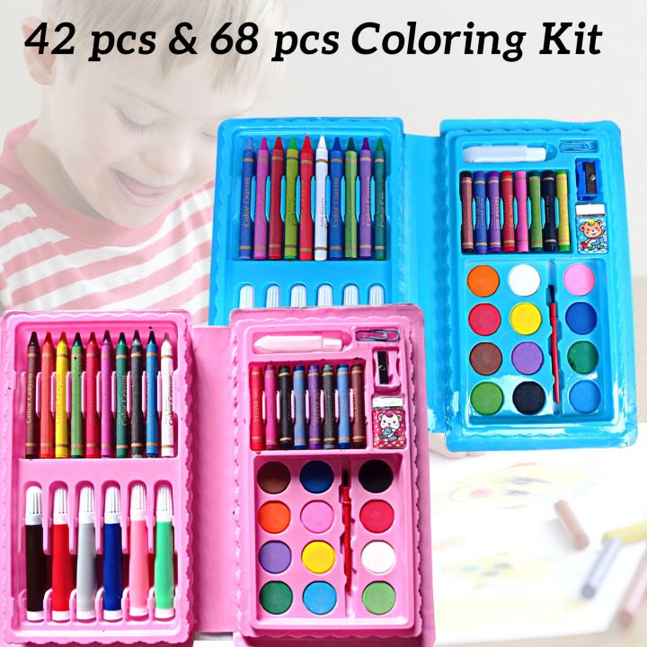 Princess 42 PCS Multi Colouring Kit/Set With Button Box /colour box ...