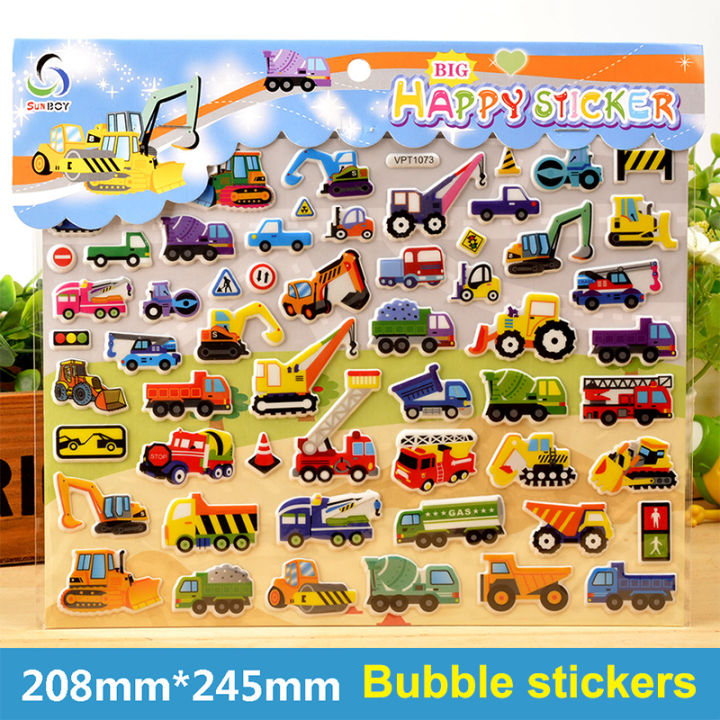 3D Bubble Sticker Car Truck Plane Traffic Waterproof Cartoon Anime ...