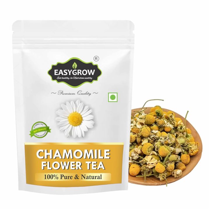 Easygrow Pure Chamomile Flower Tea - 250 gm, Caffeine Free Flower Buds ...