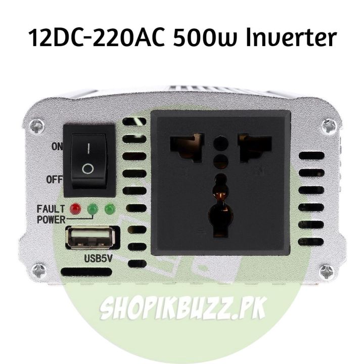 UPS Power Inverter 12v/DC To 220v/AC 500W | 500W| DIY HUB | Daraz.pk