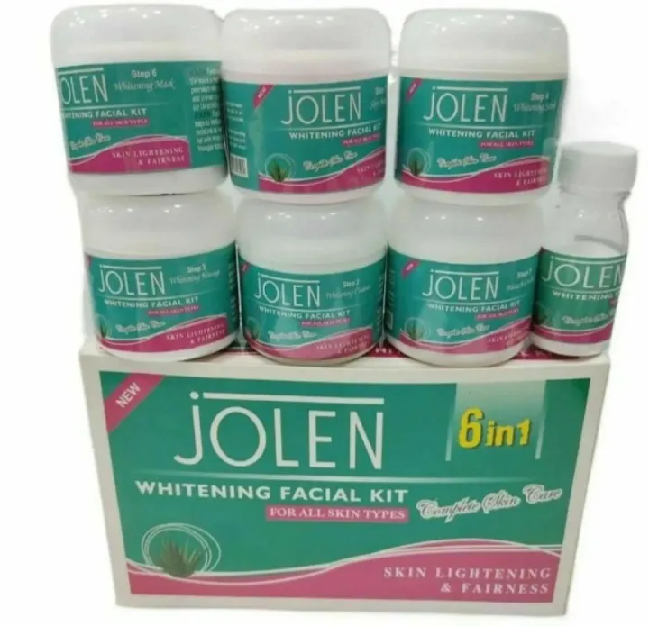 Jolen 6 Steps Complete Lightening and Fairness Facial Kit 100ml ...