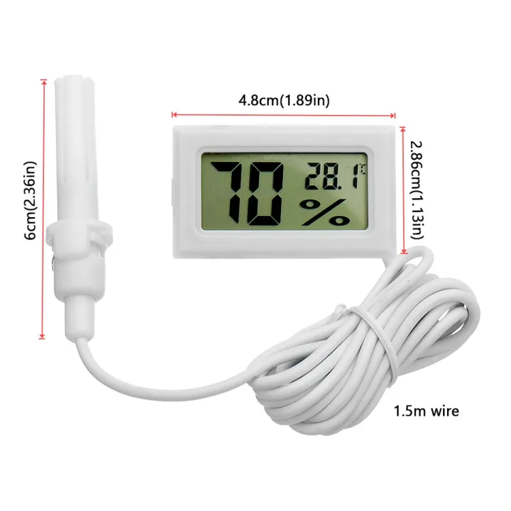 Mini LCD Digital Thermometer Hygrometer Indoor Outdoor Car Temperature ...